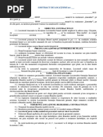 CONTRACT DE LOCATIUNE Model | PDF