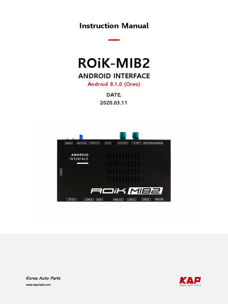 ROIK-MIB2 v200311 | PDF | Booting | Usb