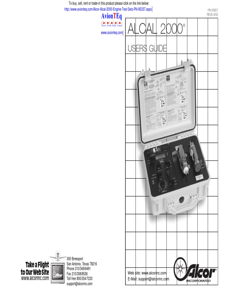 ALCAL 2000 Users Guide | PDF | Technology & Engineering