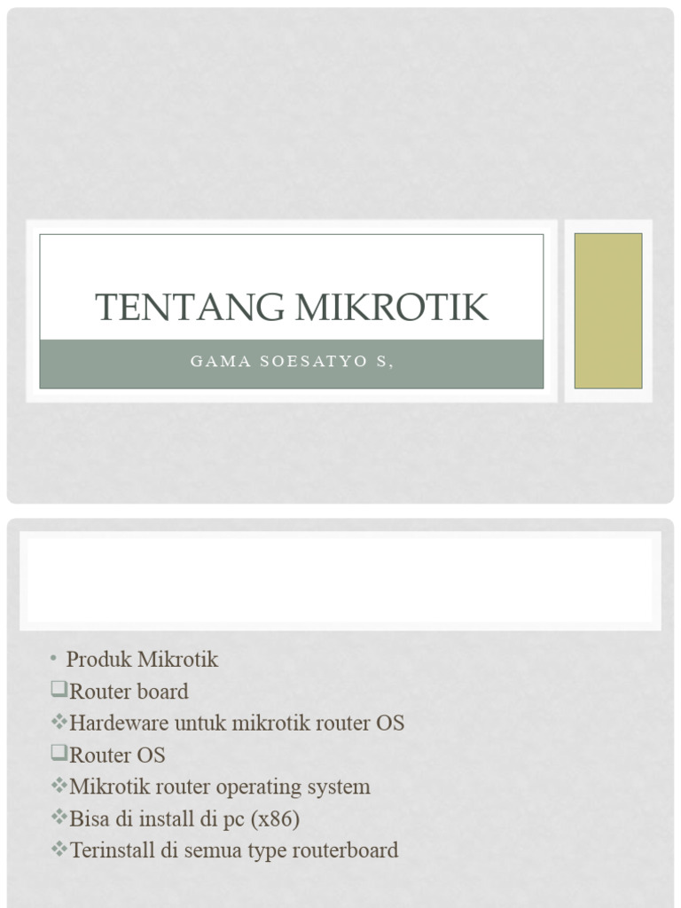 Basic Mikrotik | PDF | Teknologi & Rekayasa