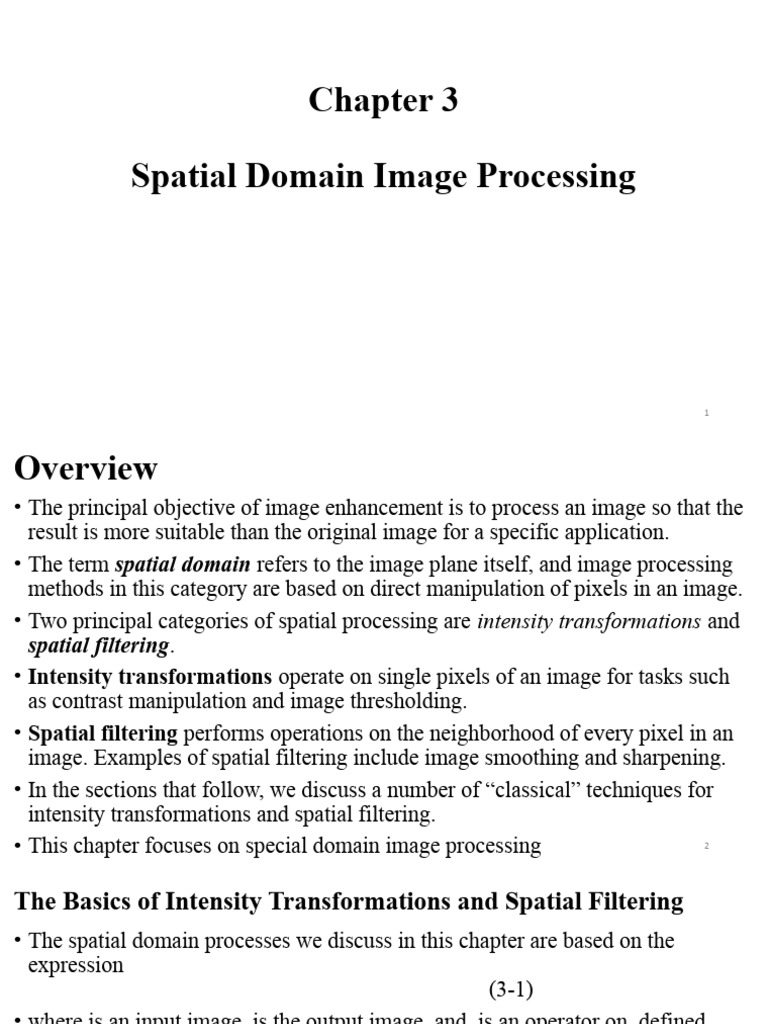 Computer Vision CH3 | PDF | Computer Engineering | Imaging