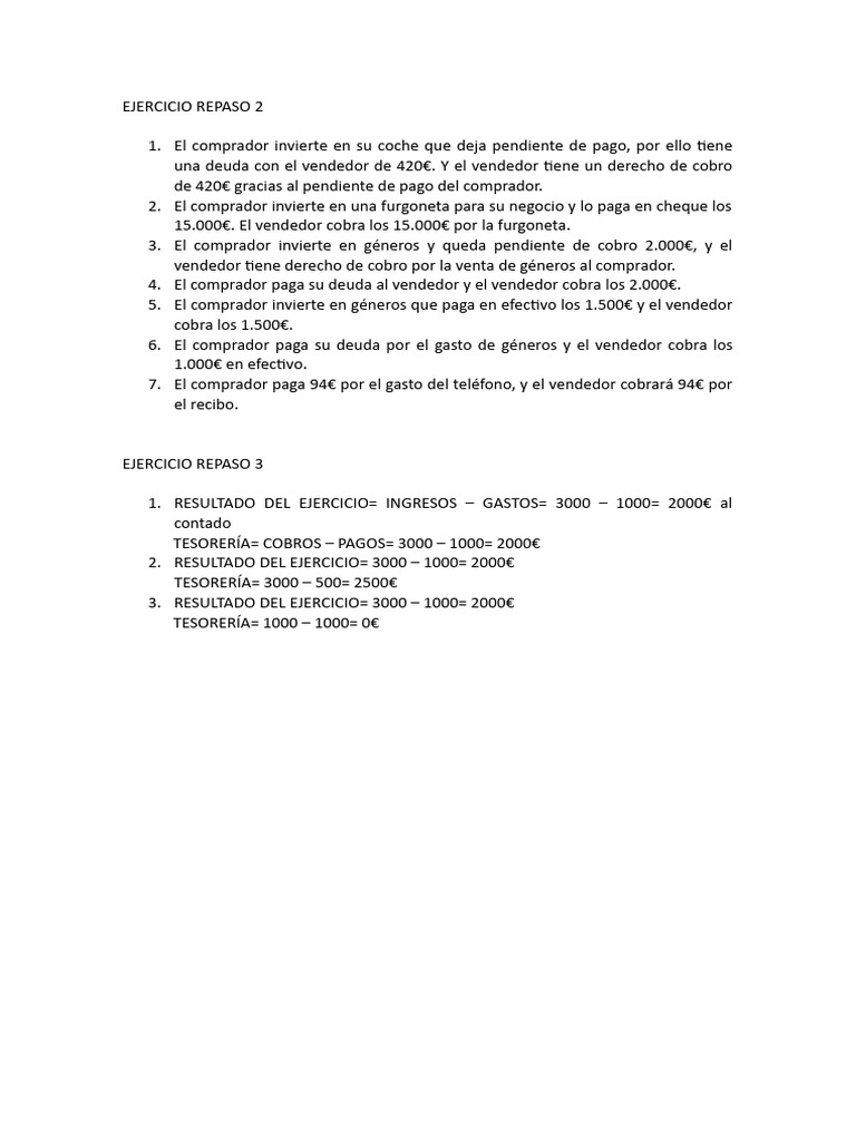 Ejercicio Repaso 2 y 3 | PDF