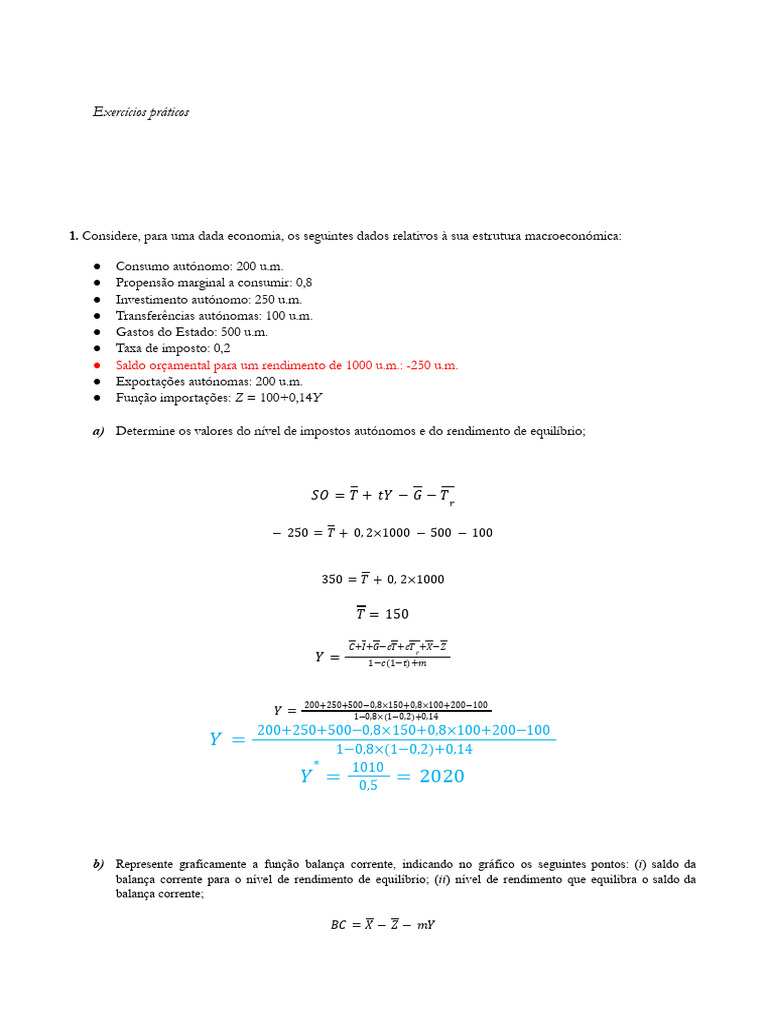 Cap 3 Exerc Praticos | PDF | Impostos | Renda