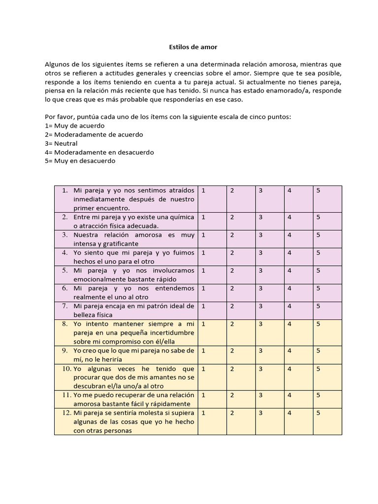 Hendrick y Hendrick | PDF | Amor