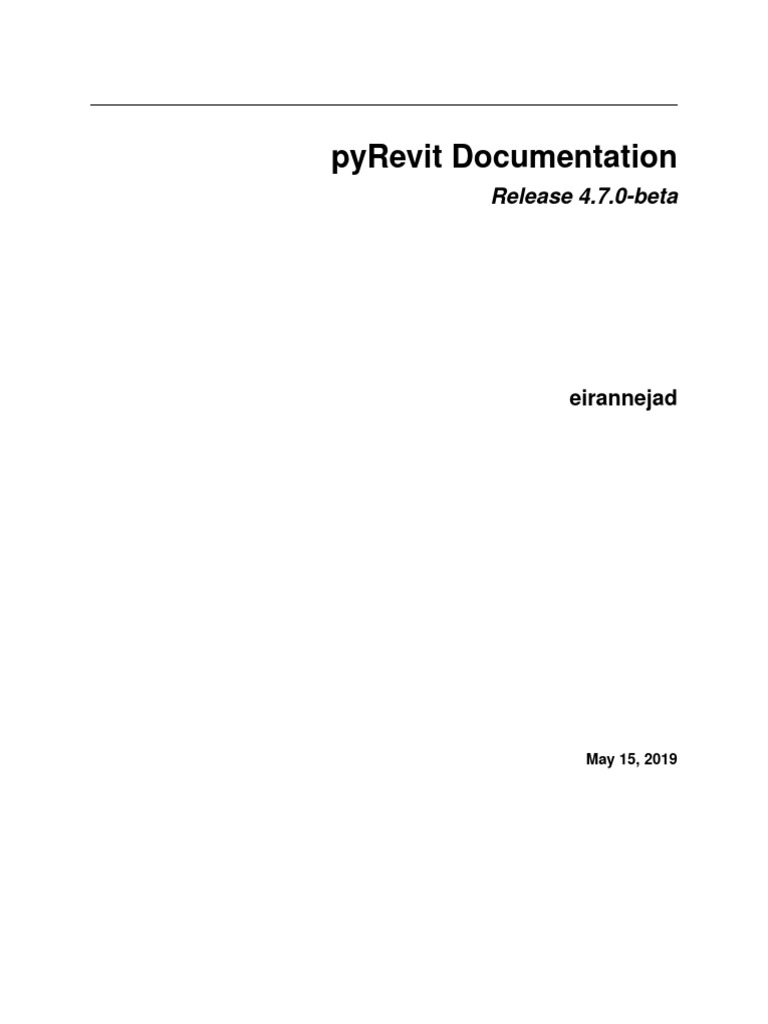 Pyrevit | PDF | Computer File | Parameter (Computer Programming)