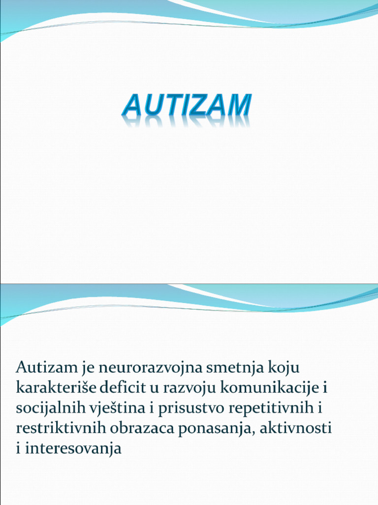 Autizam Prezentacija | PDF