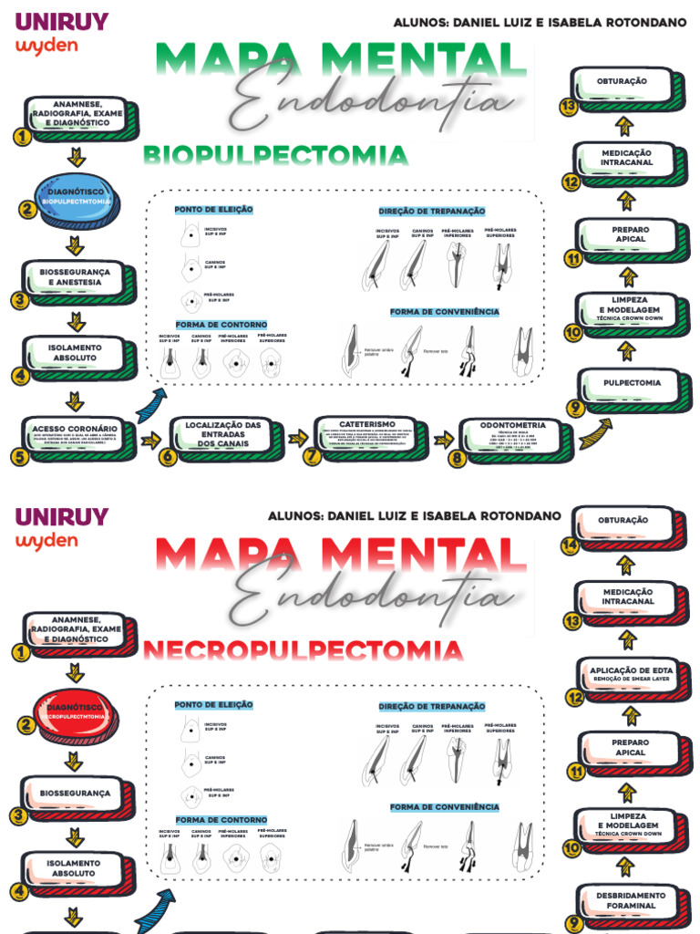 Mapa Mental Endodontia Clinica Daniel Isabela | PDF