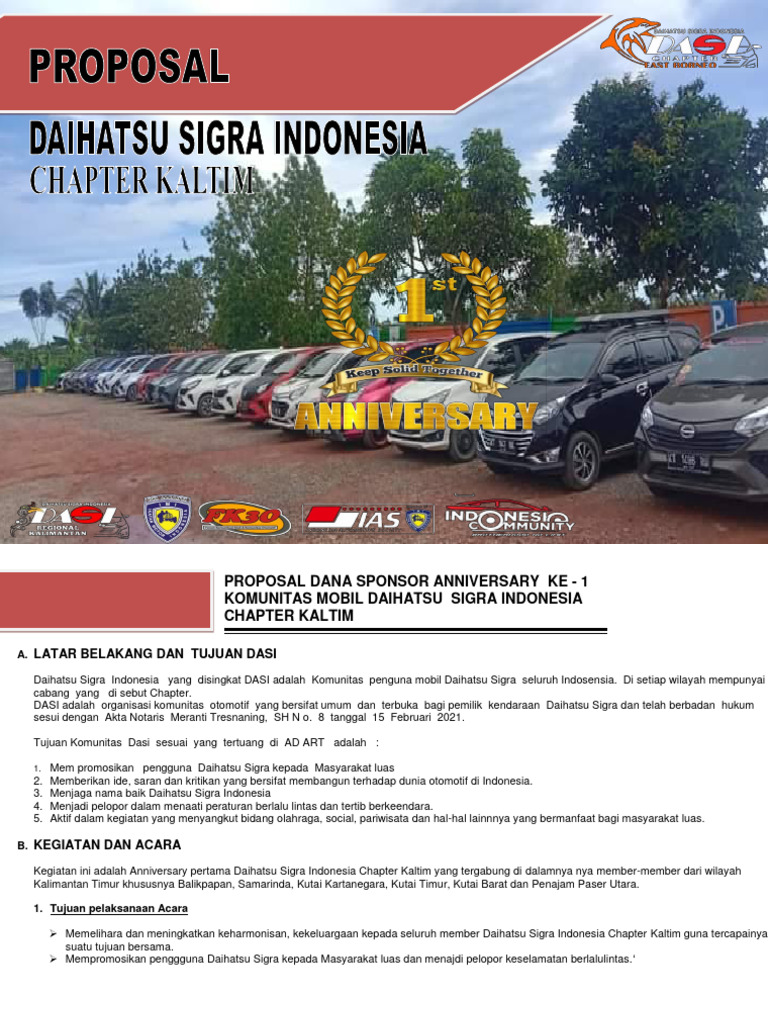 Proposal Anniversary Dasi New | PDF