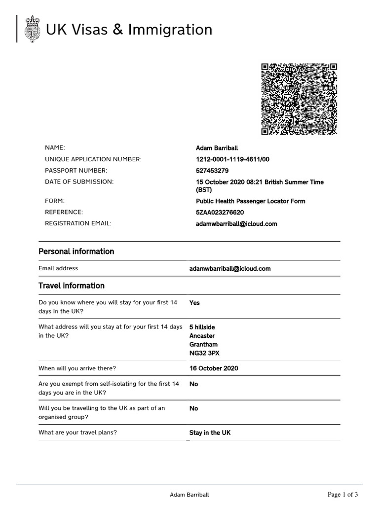 UK Visas & Immigration: Personal Information | PDF | Travel Visa ...