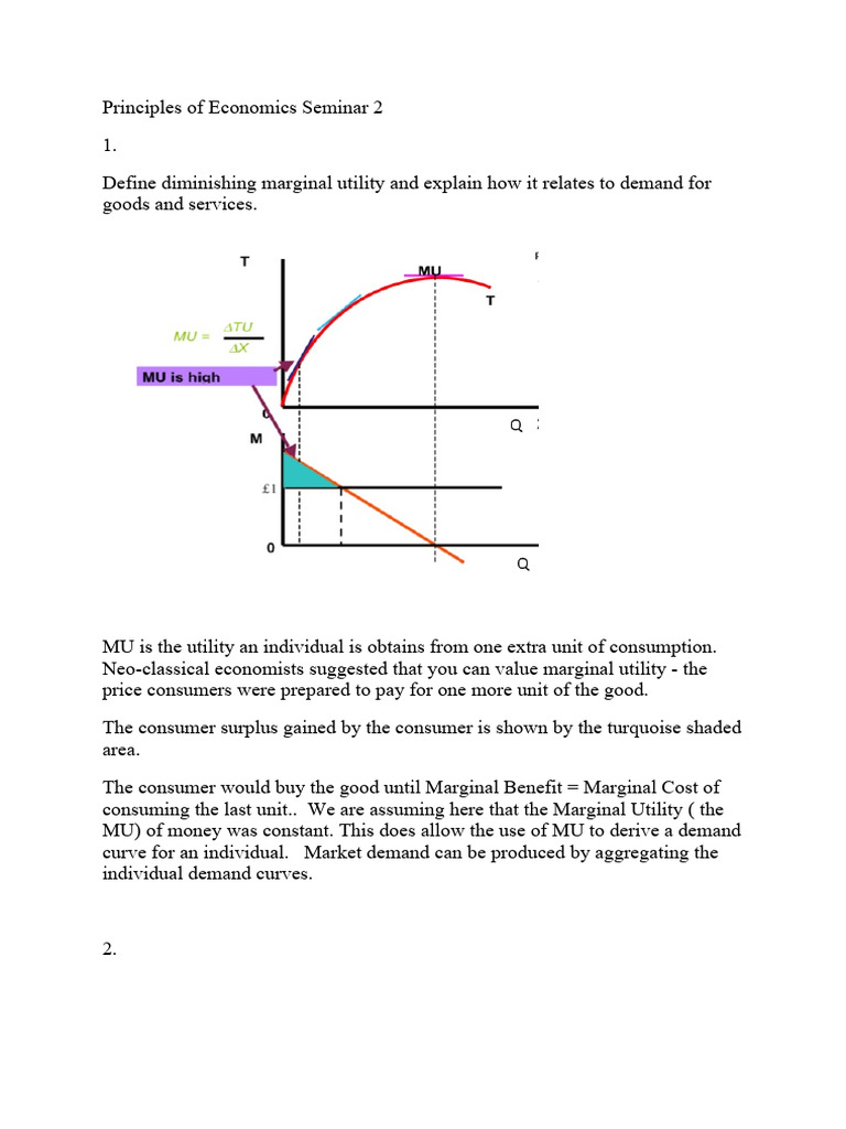 Seminar 2 Answers | PDF | Utility | Marginal Utility