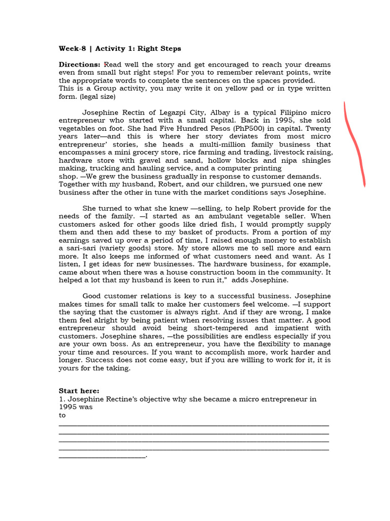 Motivation Activity 1 | PDF