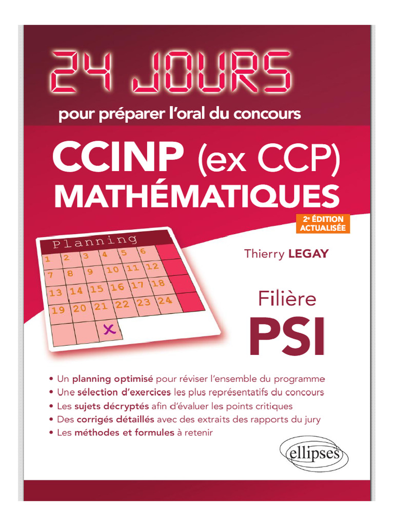 24 Jours CCINP - Mathématiques PSI | PDF
