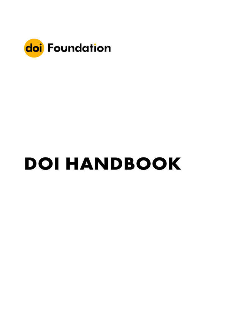 DOI Handbook Final | PDF