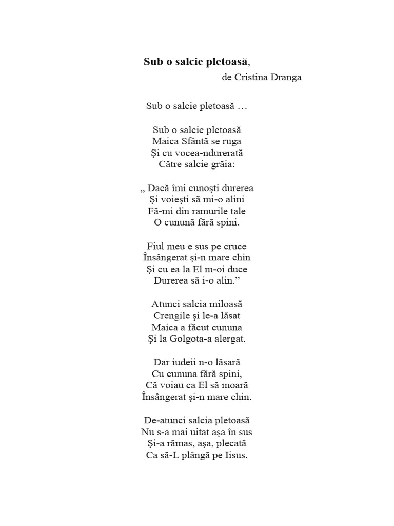 Sub o salcie pletoasă | PDF