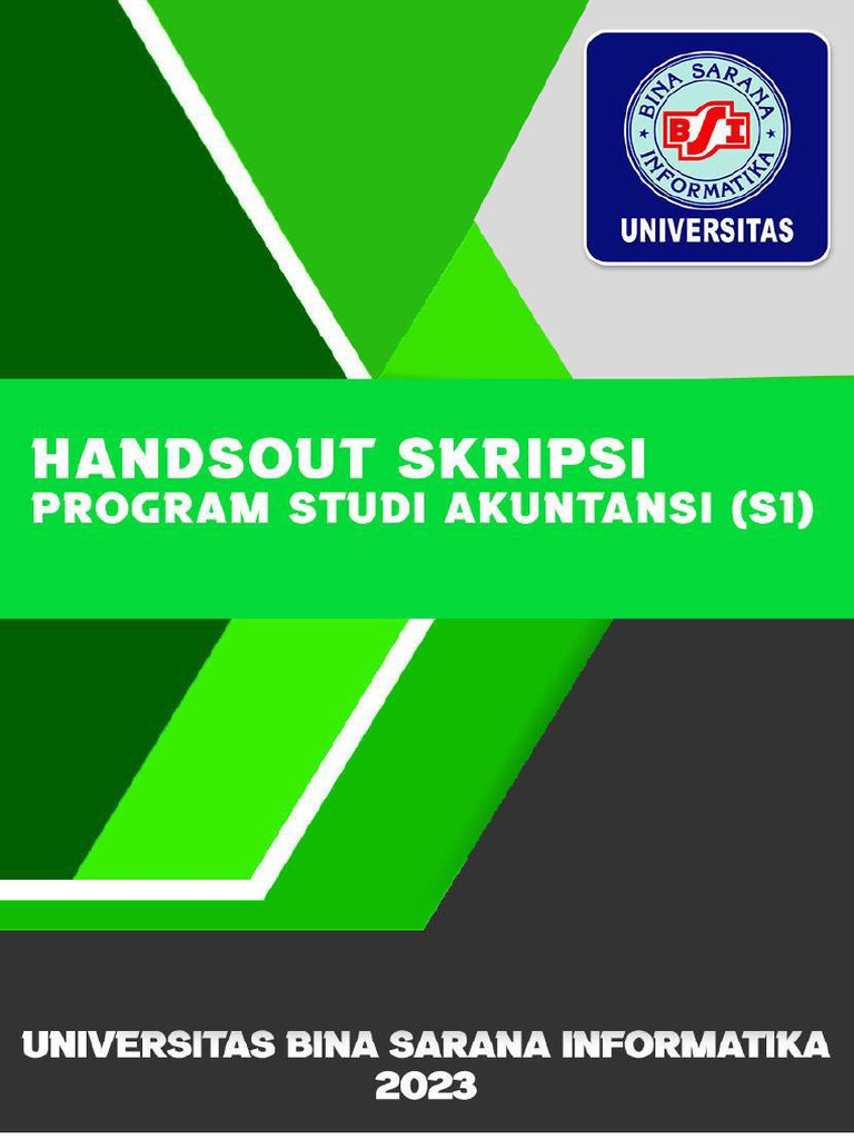 Handouts Skripsi Prodi Akuntansi | PDF | Bisnis