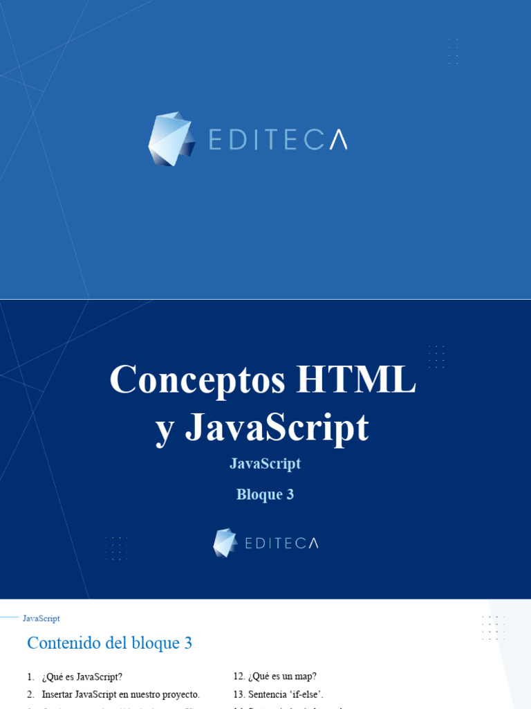 Conceptos Html Y Javascript Bloque 3 Javascript Pdf Script Java Lenguaje De Programación