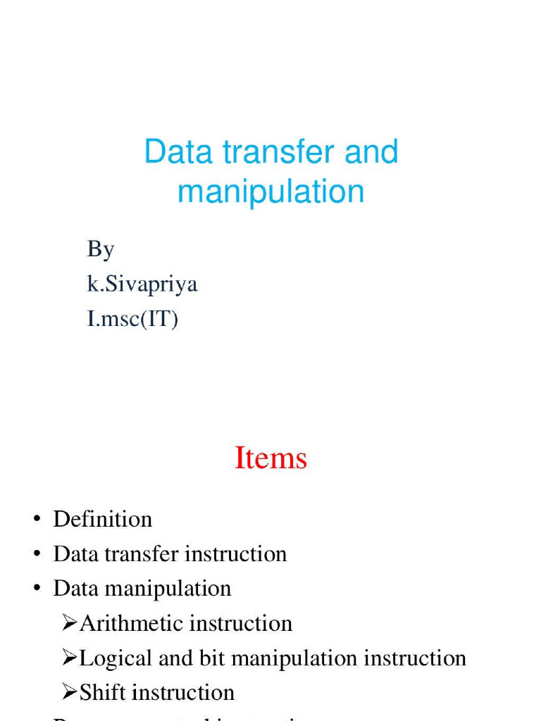 Data-Transfer-And-Manipulation Unit2-4 | PDF
