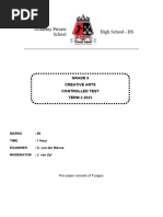 Grade 9 Creative Arts Exam Paper Term 4 | PDF | Composition (Visual ...