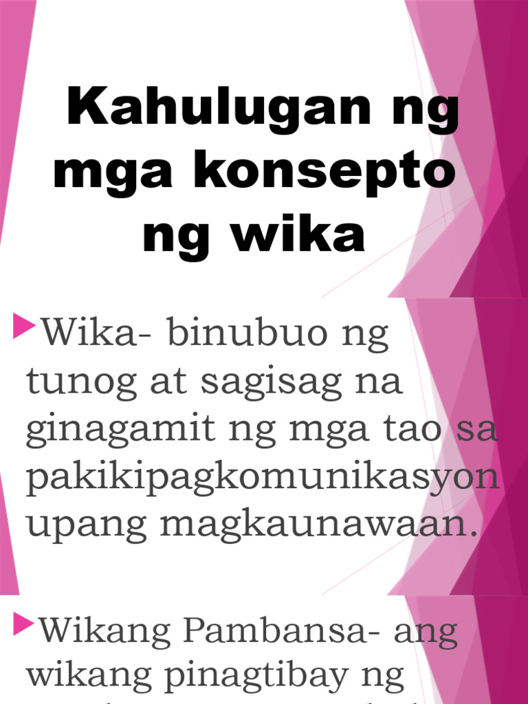 Kahulugan NG Mga Konsepto NG Wika Module Seven and 8 | PDF Kahulugan NG Mga Konsepto NG Wika Module Seven and 8 | PDF