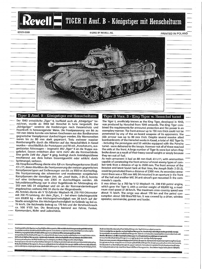 R03129 #Bau Tiger Ii Ausf B | PDF