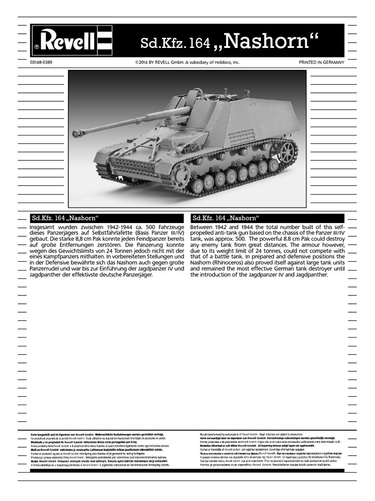 R03148 #Bau SD KFZ 164 Nashorn | PDF