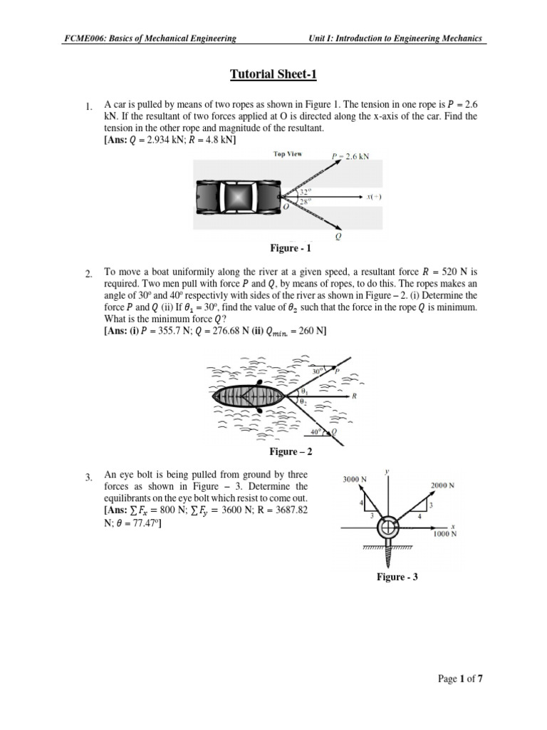 BME Unit 1 Tutorial | PDF