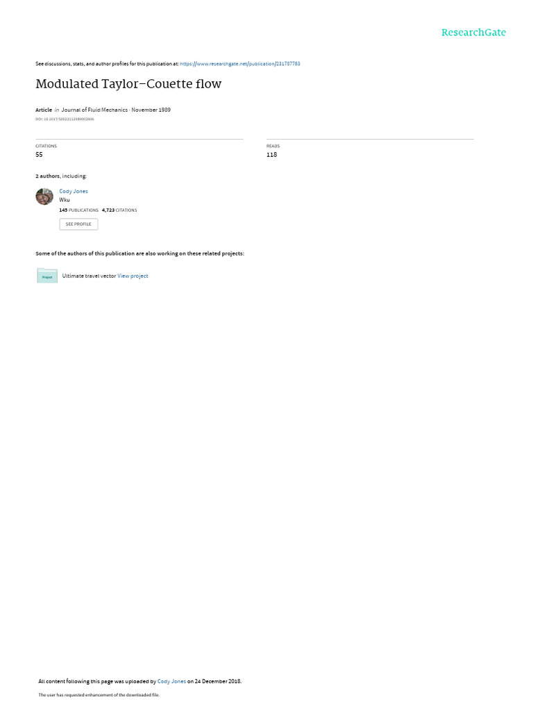 Modulated Taylor-Couette Flow | PDF