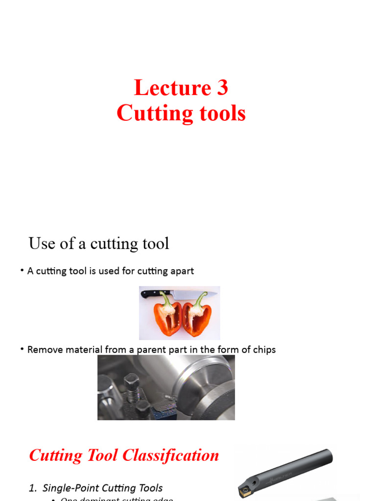 Cutting Tool Types and Nomenclature | PDF | Machining | Secondary ...