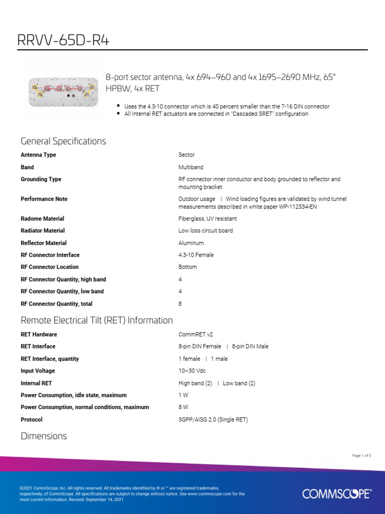 RRVV-65D-R4 Product Specifications | PDF