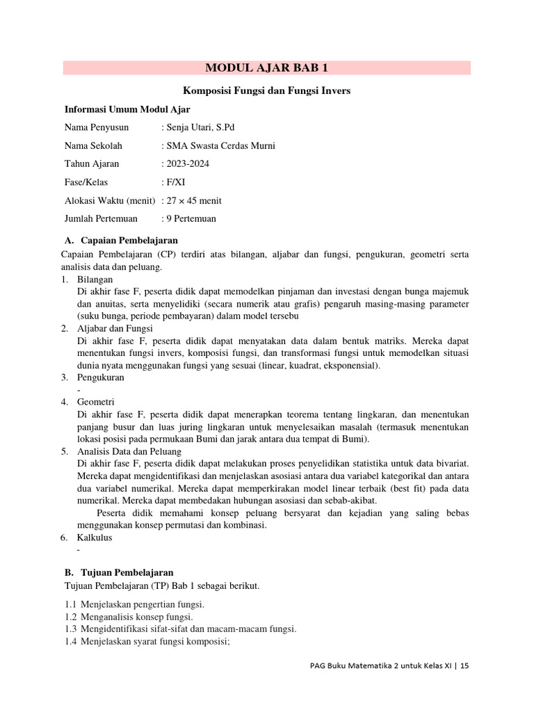 Modul Ajar Bab 1 | PDF