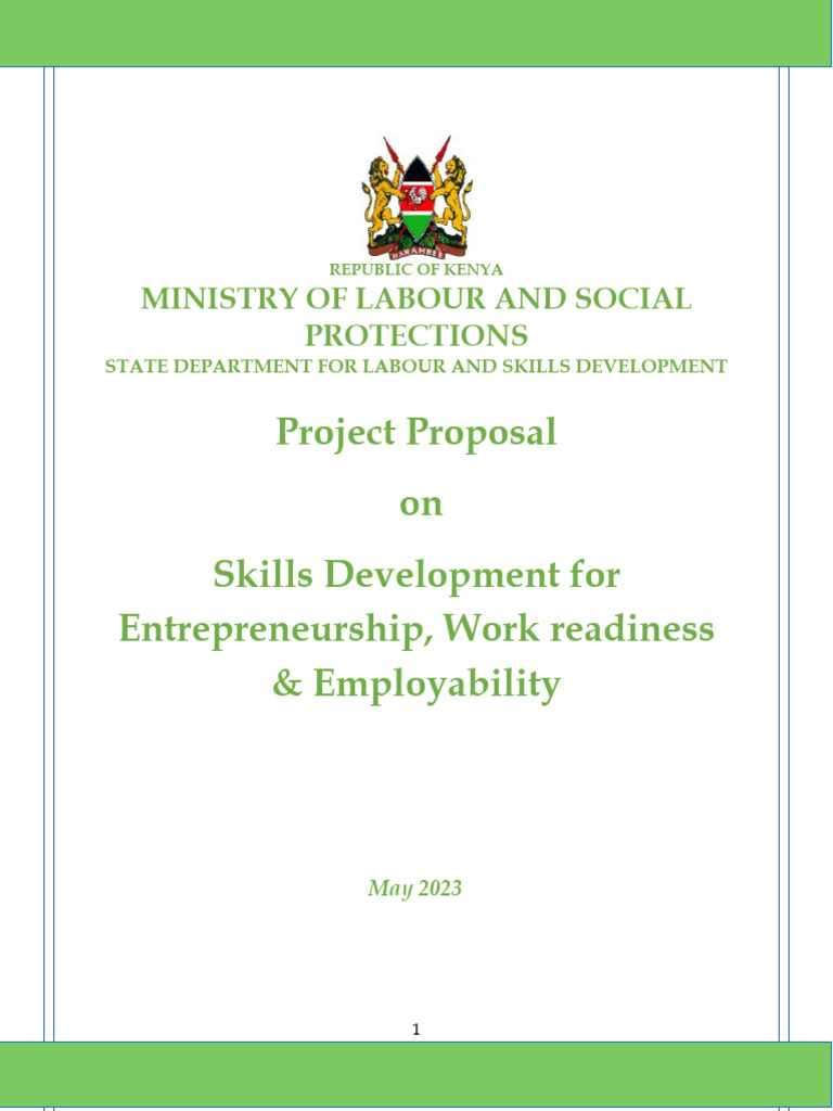 Kenya Youth Skills Development Proposal | PDF | Entrepreneurship ...