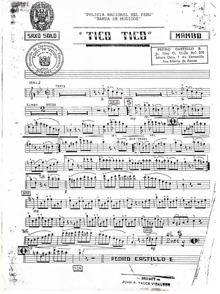 Tico Tico (Mambo) | PDF