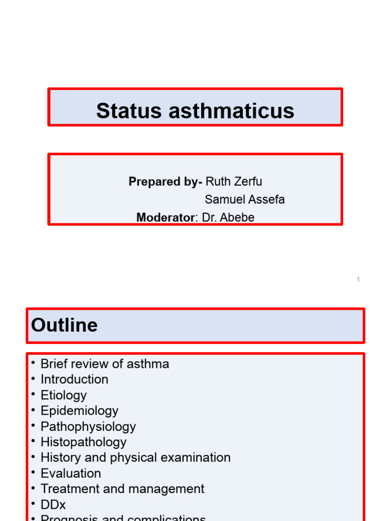 Status Asthmaticus | PDF