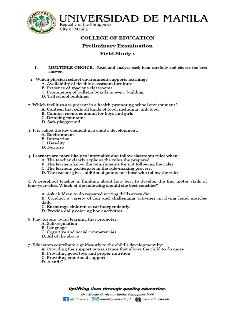 Prelims | PDF | Teachers | Learning