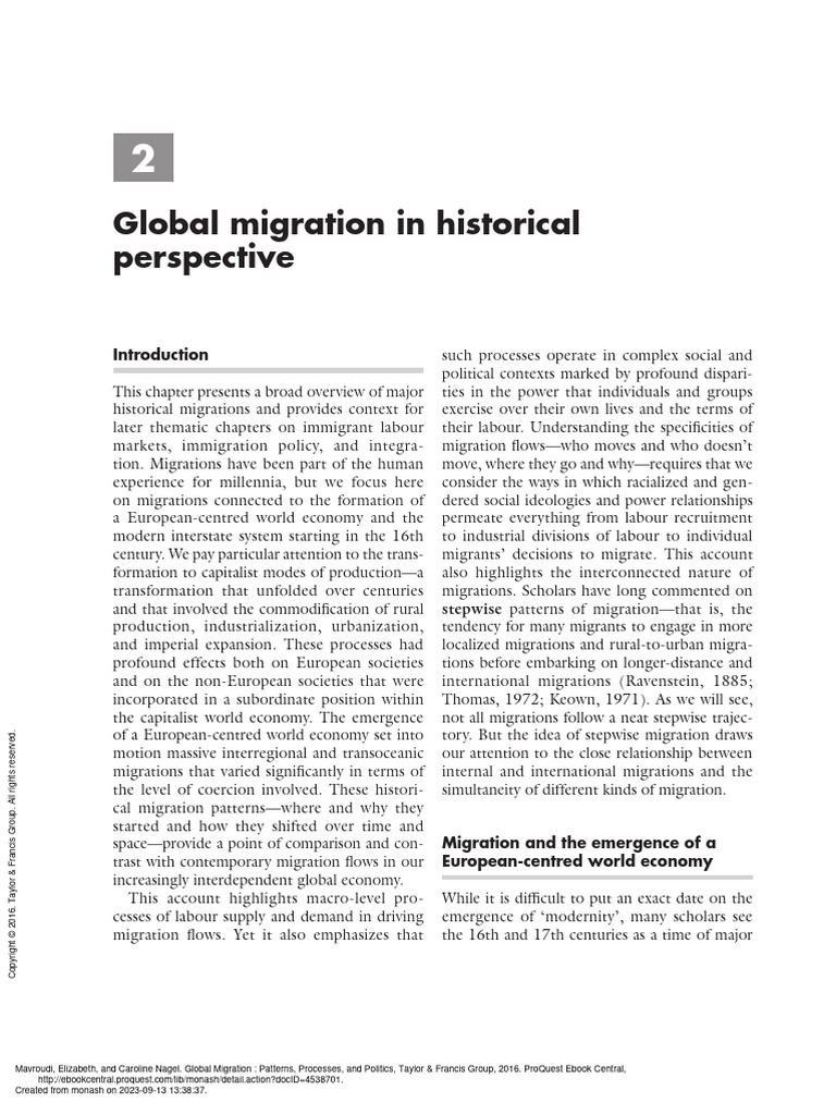 Global Migration Patterns Processes and Politics - (2 Global Migration ...