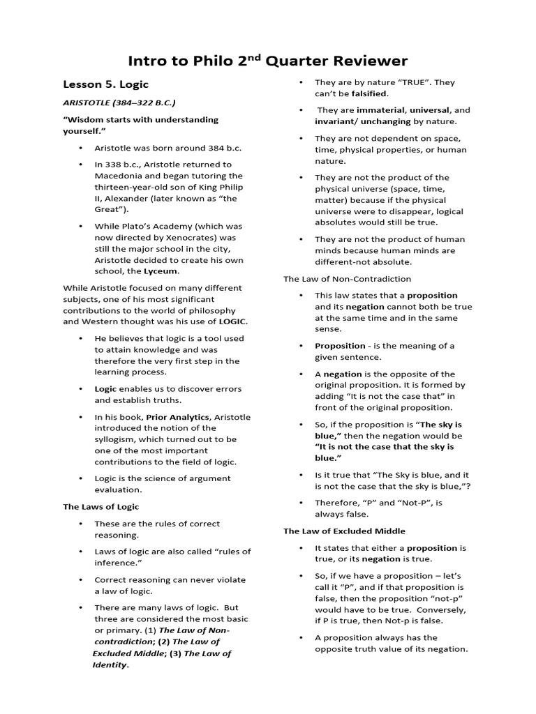 Intro To Philo 2nd Quarter Reviewer 2022-2023 | PDF | Argument ... Intro To Philo 2nd Quarter Reviewer 2022-2023 | PDF | Argument ...