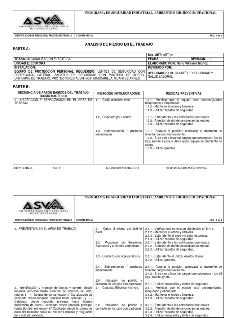 Art 0401 | PDF | Higiene Ocupacional | Seguridad y salud ocupacional