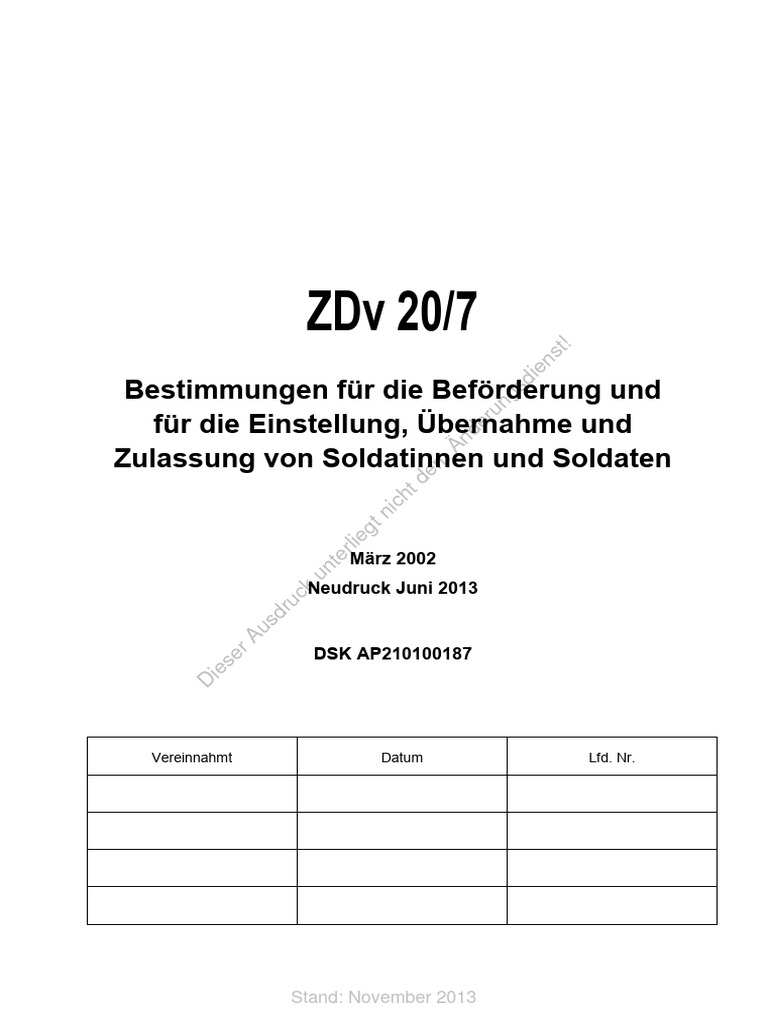 ZDV 20 - 7 | PDF