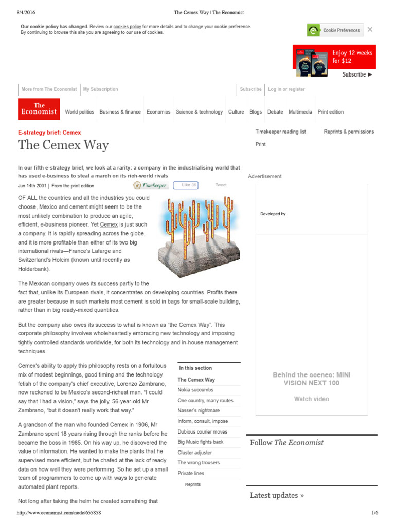 14 - The Cemex Way - The Economist | PDF