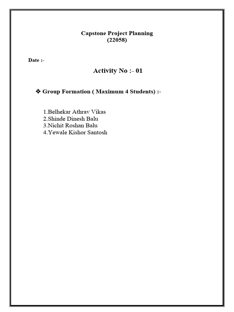 Capstone Project Planning 2 | PDF | Computer Network | System