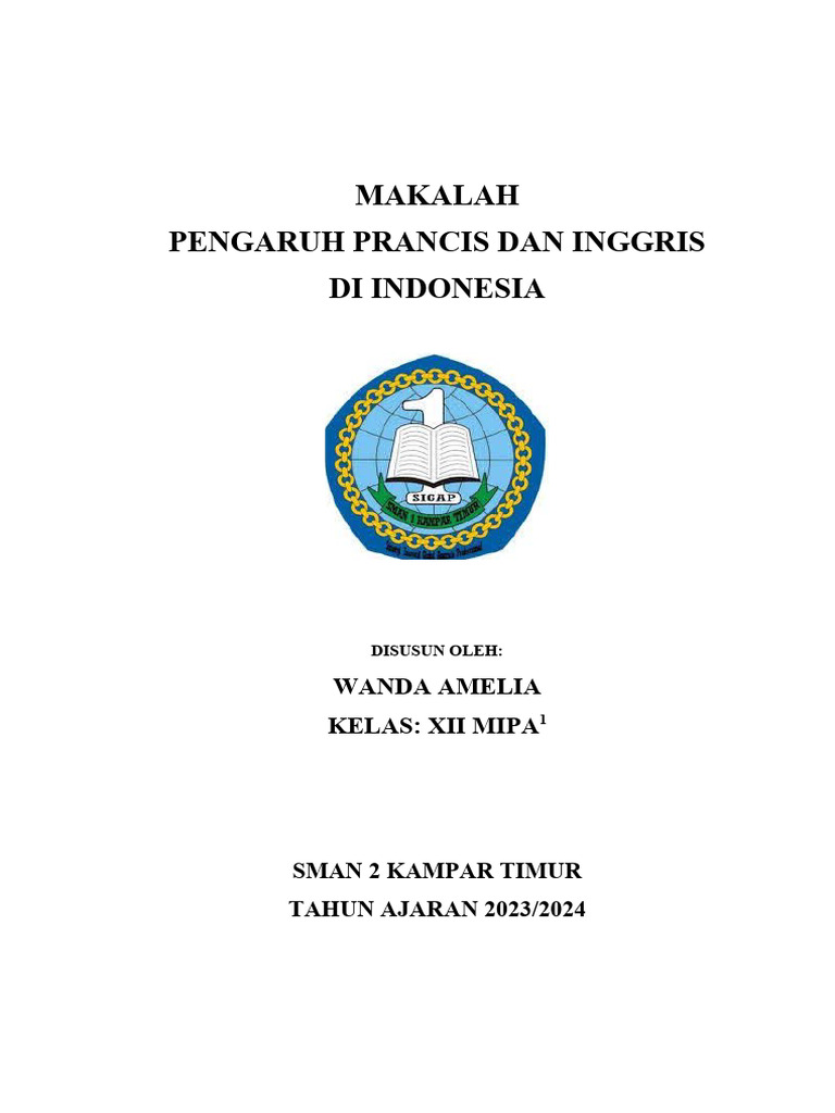 Pengaruh Prancis dan Inggris di Indonesia | PDF
