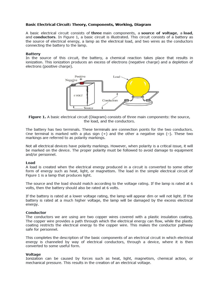Basic Electrical Circuits Review | PDF | Science & Mathematics