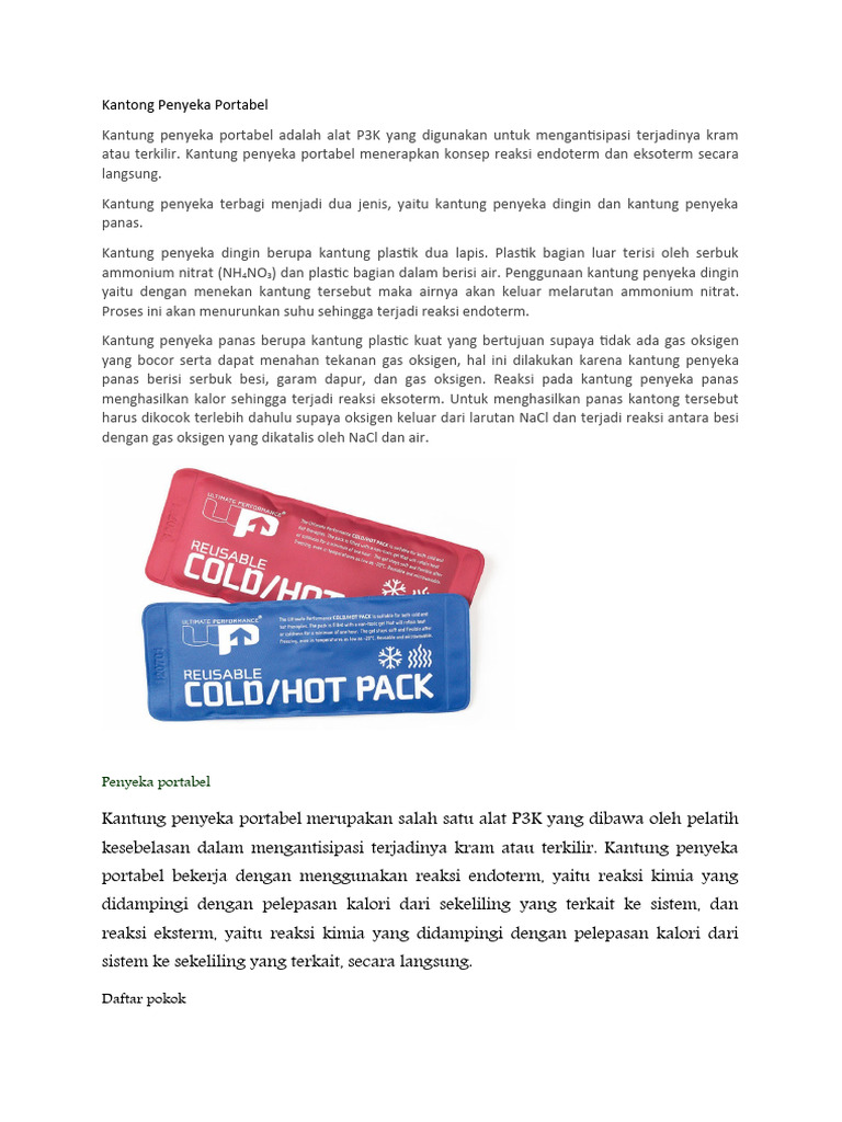 Alat P3K: Kantong Penyeka Portabel | PDF