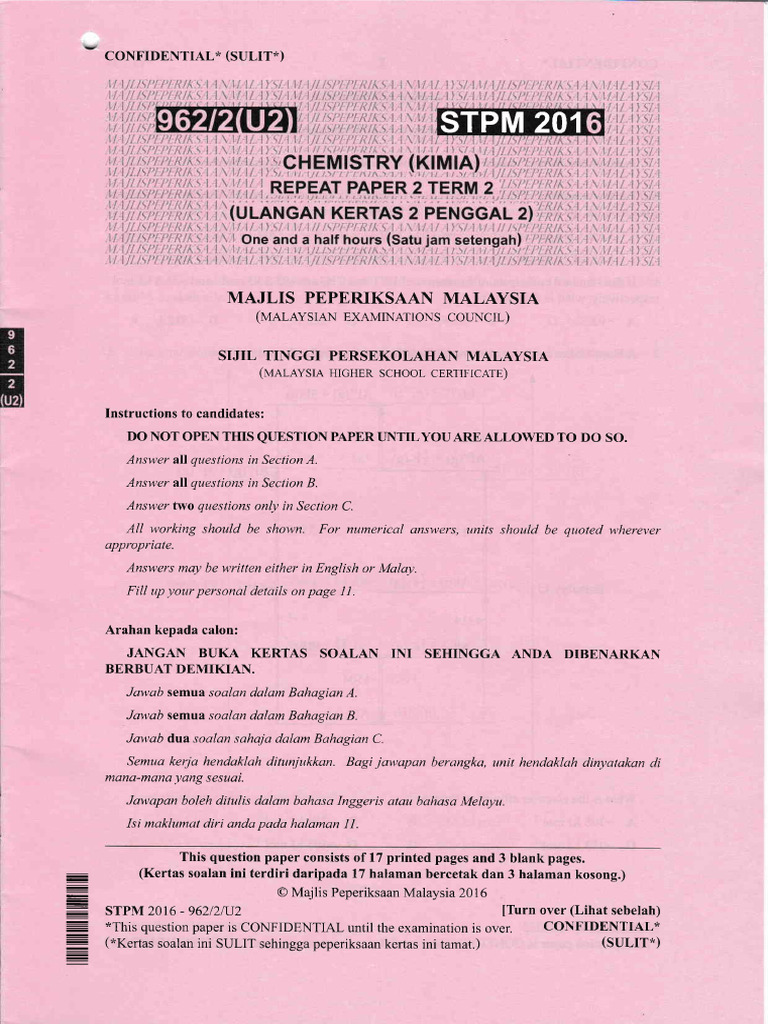 STPM 2016 Sem 2u | PDF