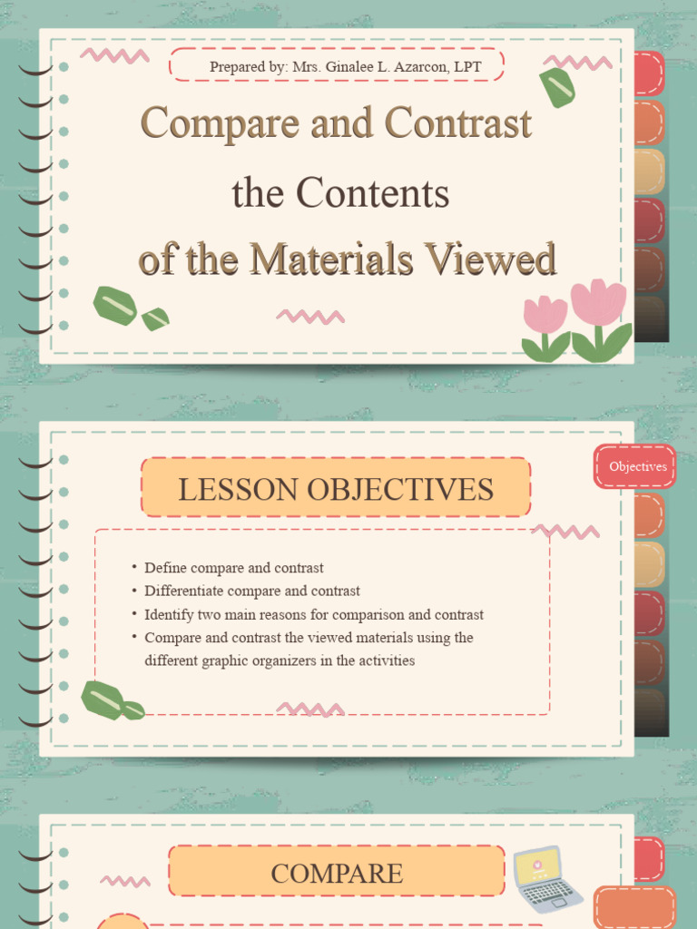 Compare and Contrast Grade 10 | PDF