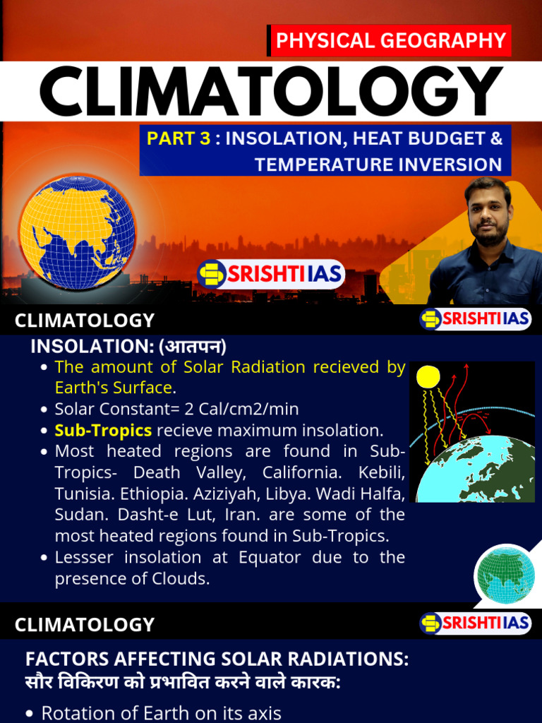 Physical Geography Climatology-Insolation, Heat Budget and Temperature ...