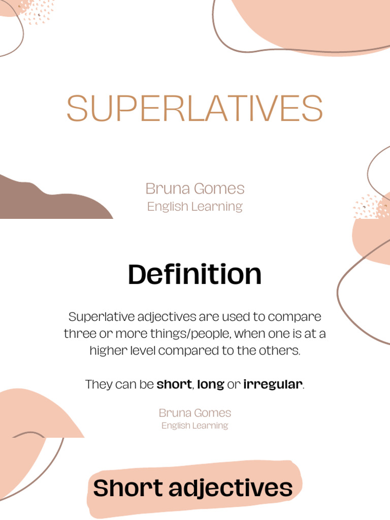 Superlatives | PDF | Language Arts & Discipline
