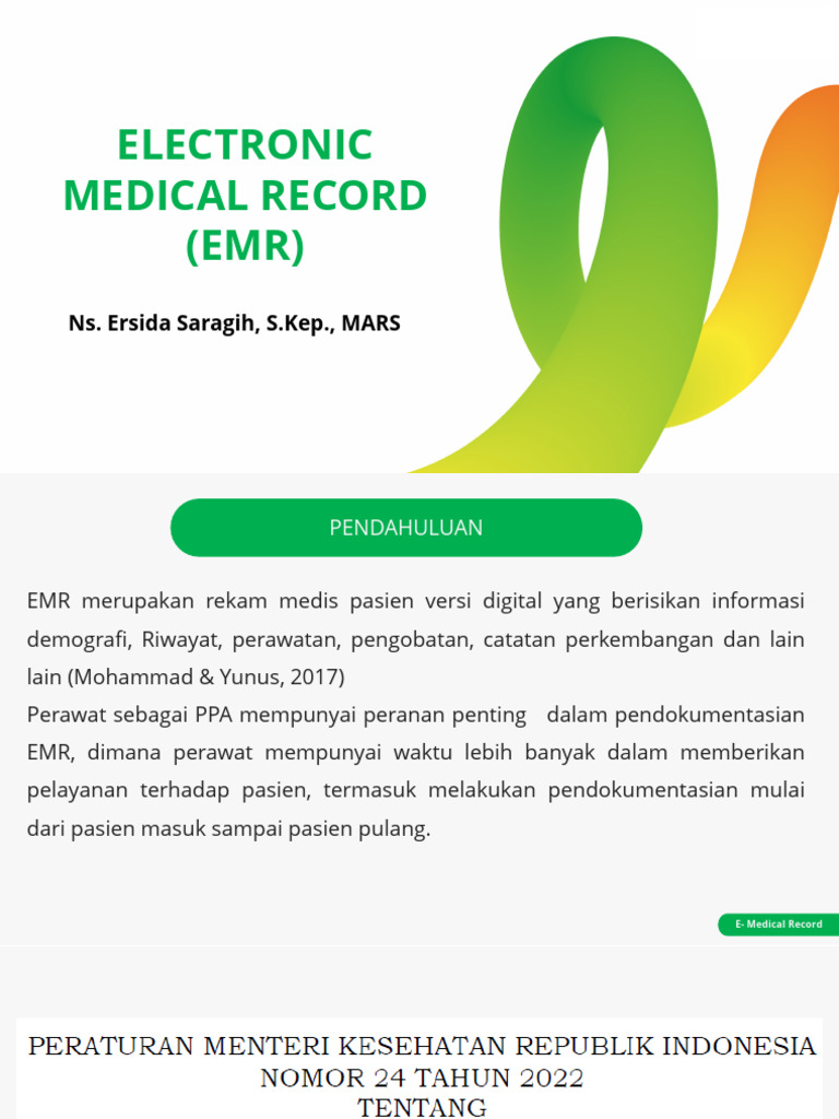 Materi 4 - EMR - Ns. Ersida Saragih, S.kep.,MARS | PDF
