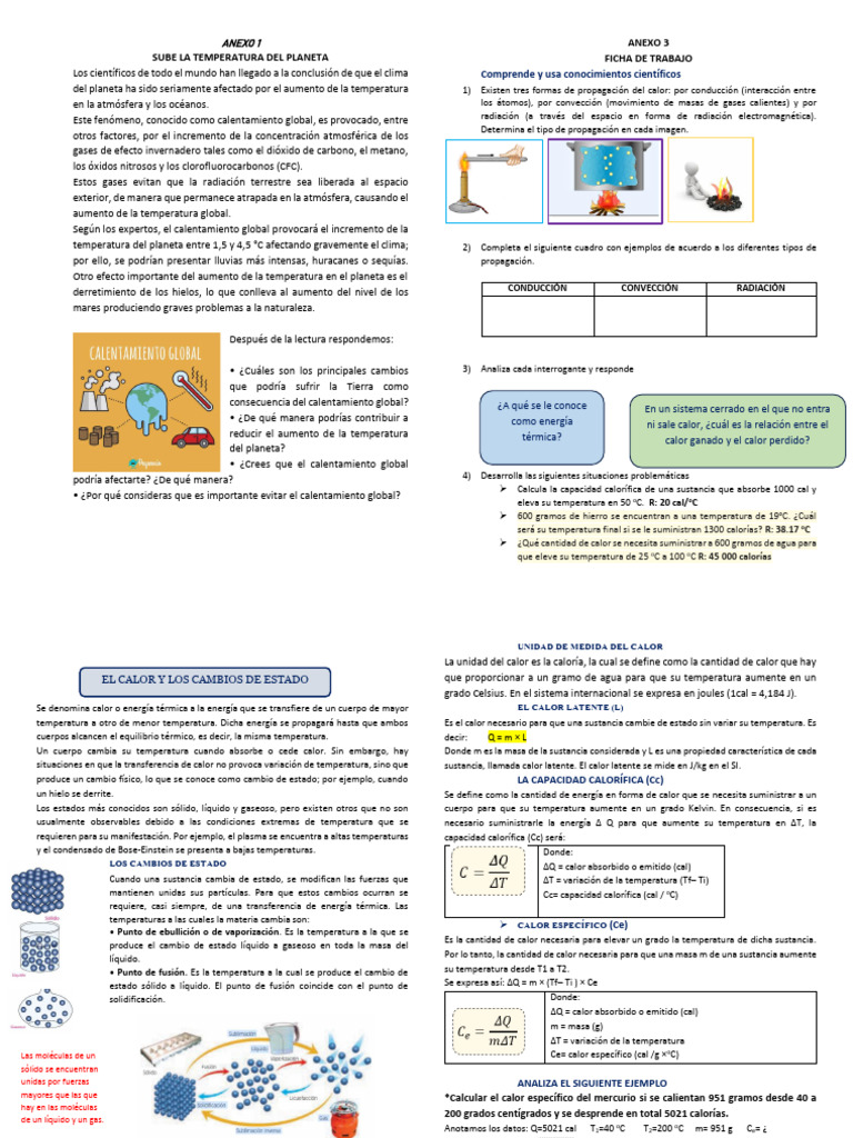 calor específico | PDF | Calor | Temperatura