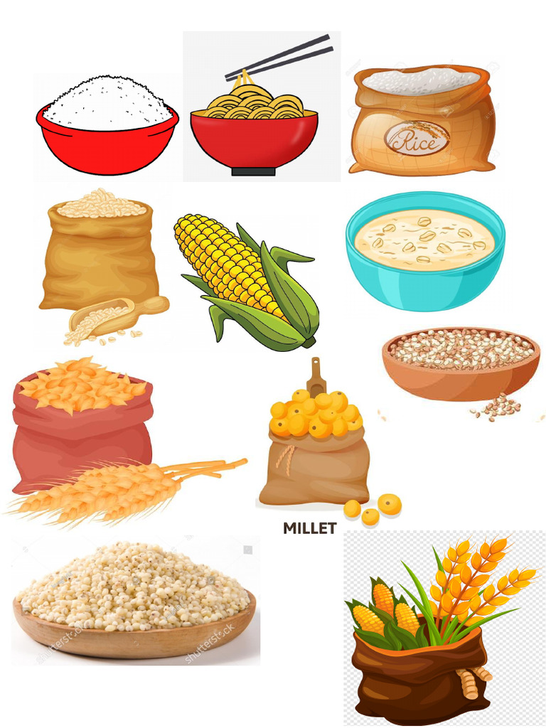 Alimentos de La Pirámide Alimenticia Cereales | PDF